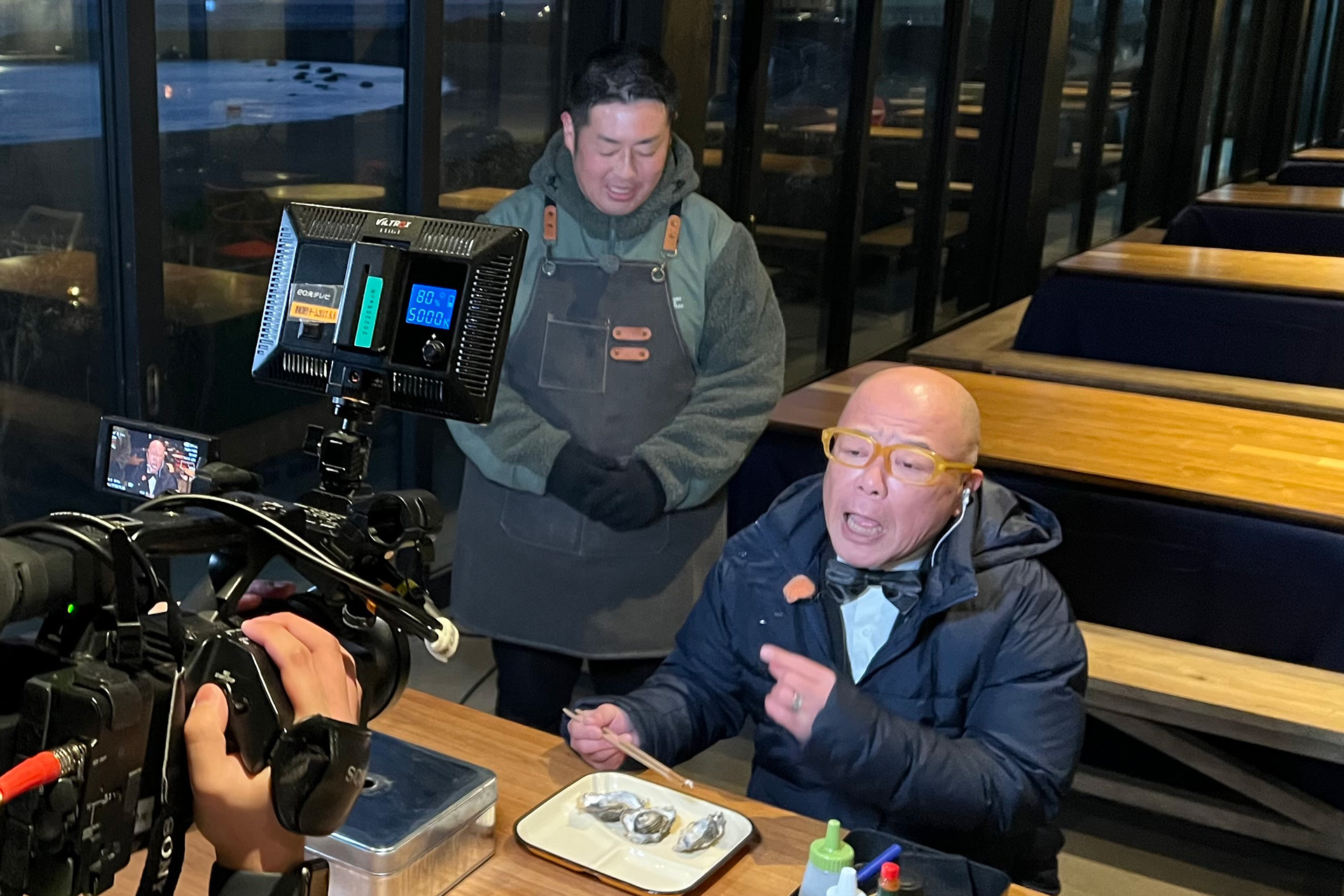 明石・大蔵海岸のZAZAZAの冬季限定「牡蠣小屋」が生中継されました！ – 大蔵海岸BBQ ZAZAZA
